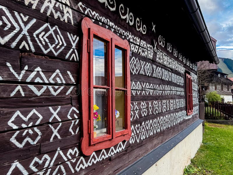 Detailed View Unique Decoration Folk Architecture Historic Village ...