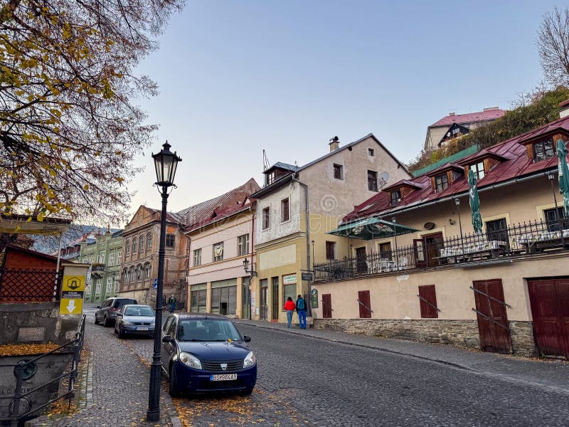 Historic Banská Štiavnica, Slovakia Street View Editorial Photo - Image ...