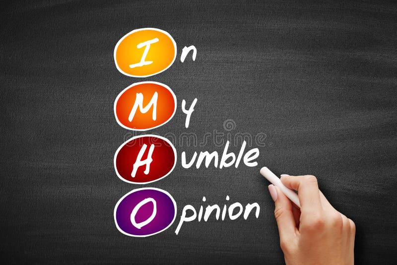 IMO - in My Opinion Acronym, Text Concept Button on Keyboard Stock ...