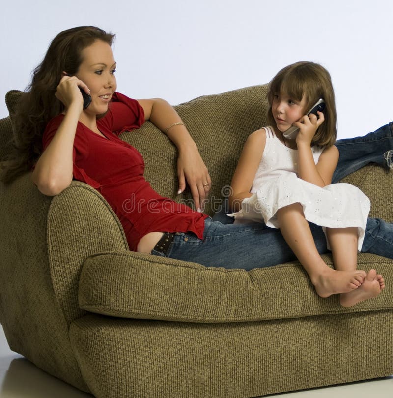 Imitating mommy stock image. Image of little, daughter - 6276607