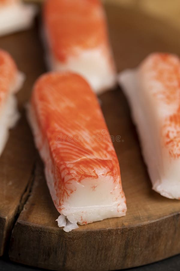 Imitation Crab Meat that Lies on the Table Stock Photo - Image of east ...
