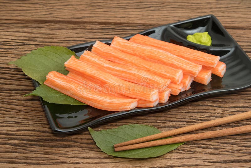 Imitation Crab Meat Sticks Surimi Stock Photo - Image of mock, sticks ...