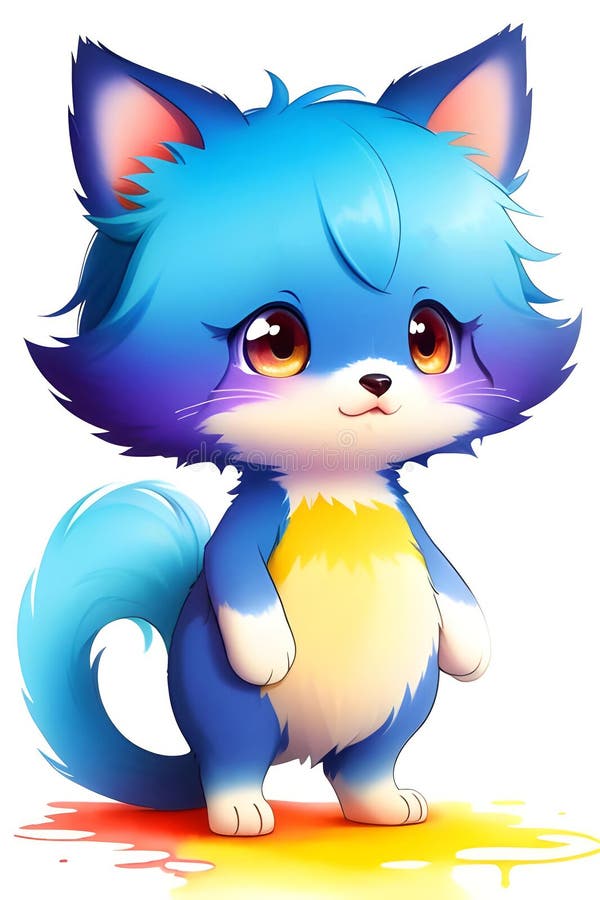 Funny furry creature. stock illustration. Illustration of smiling ...