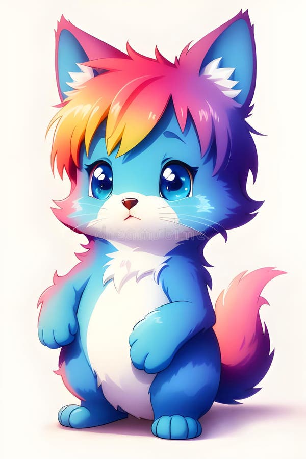 Funny furry creature. stock illustration. Illustration of stylized ...