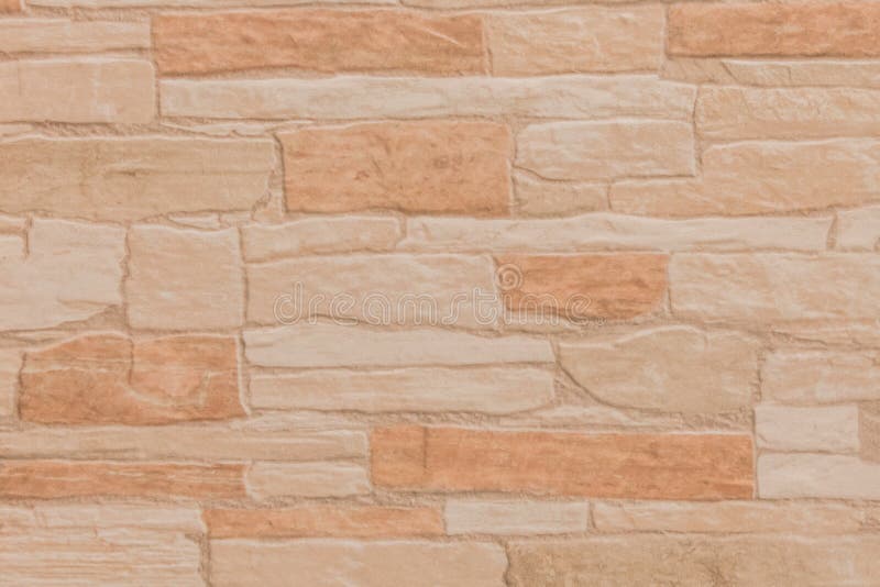Imitation Stone Tile Wall Texture Orange-Brown Abstract Pattern ...