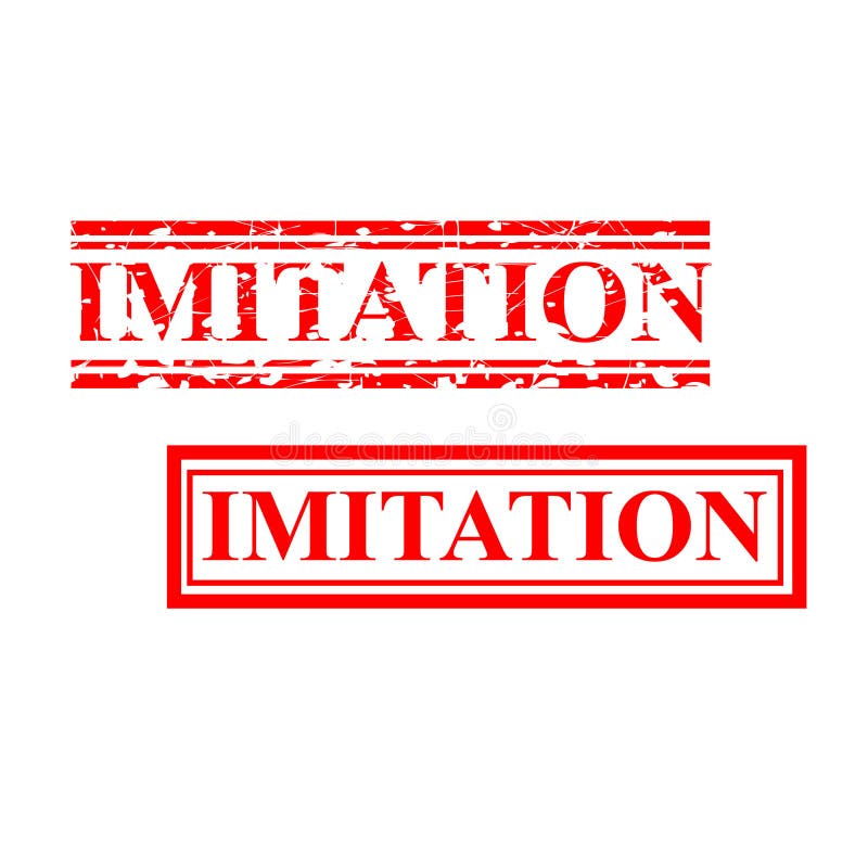 Imitation, 2 Style Streak Red Rubber Stamp Stock Vector - Illustration ...
