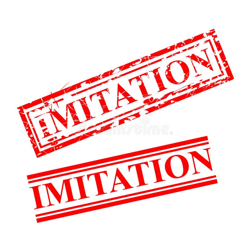 Imitation, 2 Style Streak Red Rubber Stamp Stock Vector - Illustration ...