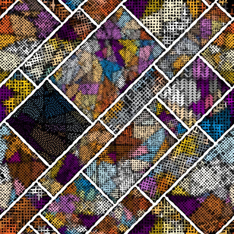 Imitation of a Texture of Rough Canvas. Seamless Pattern. Stock Vector ...