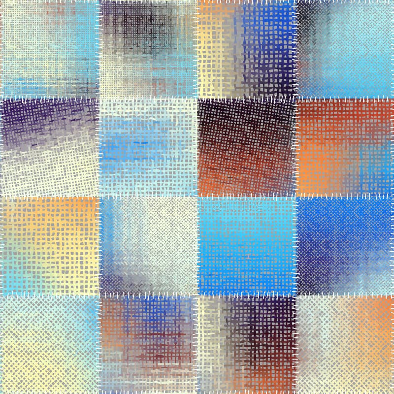 Imitation of a Texture of Rough Canvas. Seamless Pattern. Stock Vector ...