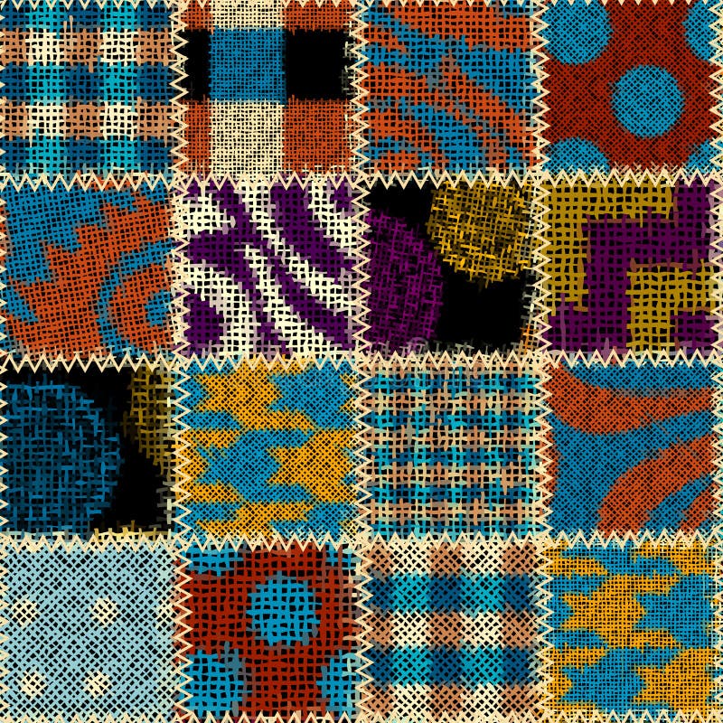 Imitation of a Texture of Rough Canvas. Seamless Pattern. Stock Vector ...