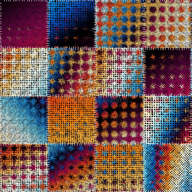 Imitation of a Texture of Rough Canvas. Seamless Pattern. Stock Vector ...