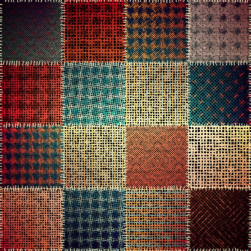 Imitation of a Texture of Rough Canvas. Seamless Pattern. Stock Vector ...