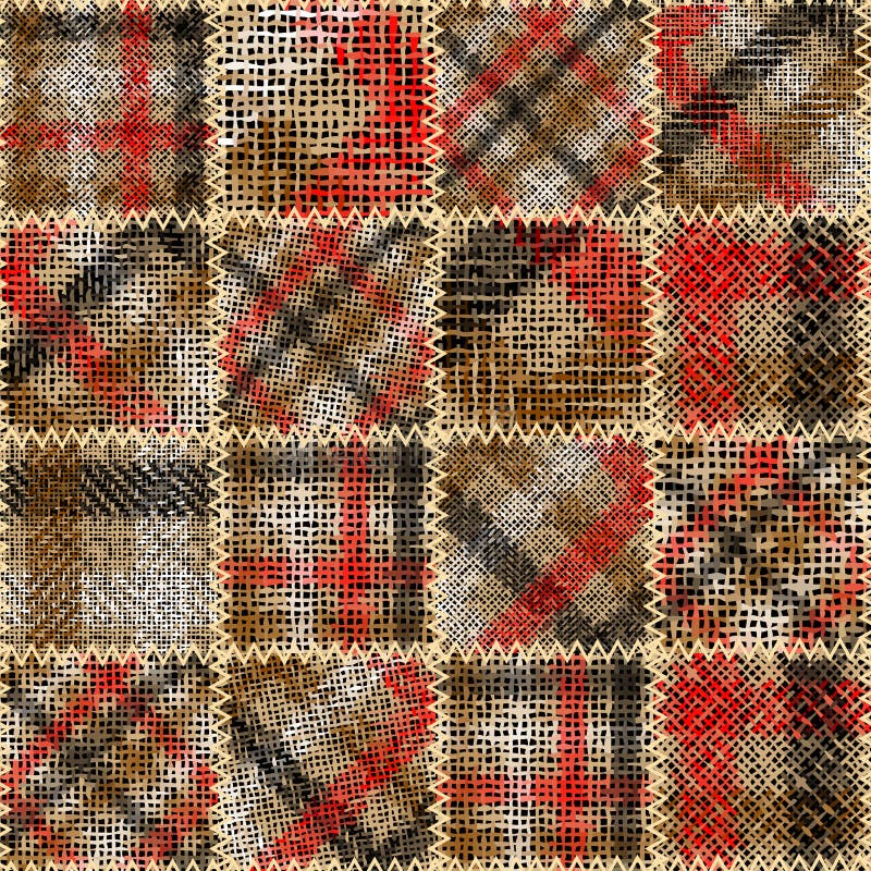 Imitation of a Texture of Rough Canvas. Seamless Pattern. Stock Vector ...