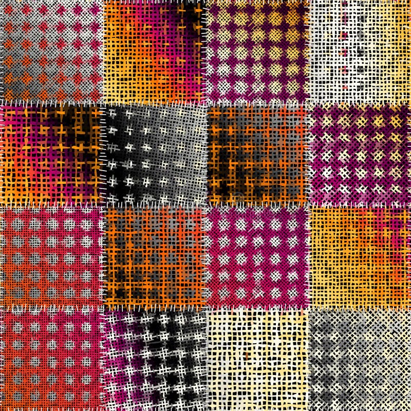 Imitation of a Texture of Rough Canvas. Seamless Pattern. Stock Image ...