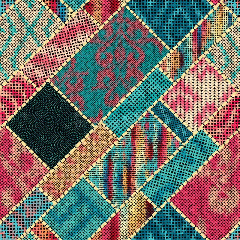 Imitation of a Texture of Rough Canvas. Textile Patchwork Pattern ...