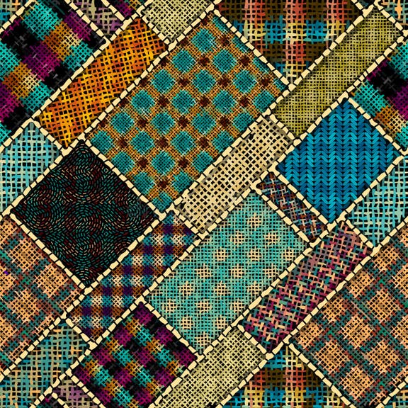 Imitation of a Texture of Rough Canvas. Textile Patchwork Pattern ...