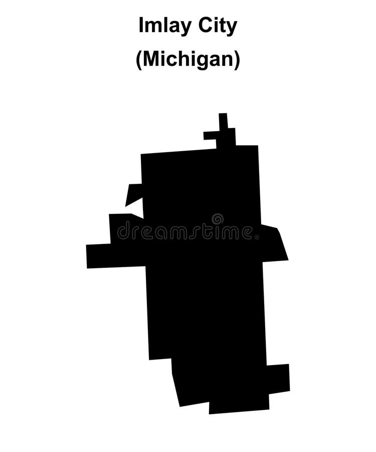 Imlay City outline map stock illustration. Illustration of boundary ...