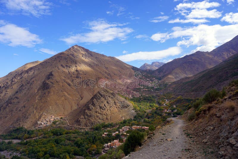 Imlil in Atlas Mountains, Morocco,Africa, Beggining of Mount Toubkal ...