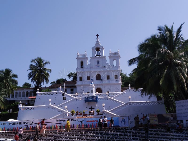 Goa Church editorial stock image. Image of town, immaculate - 216679859