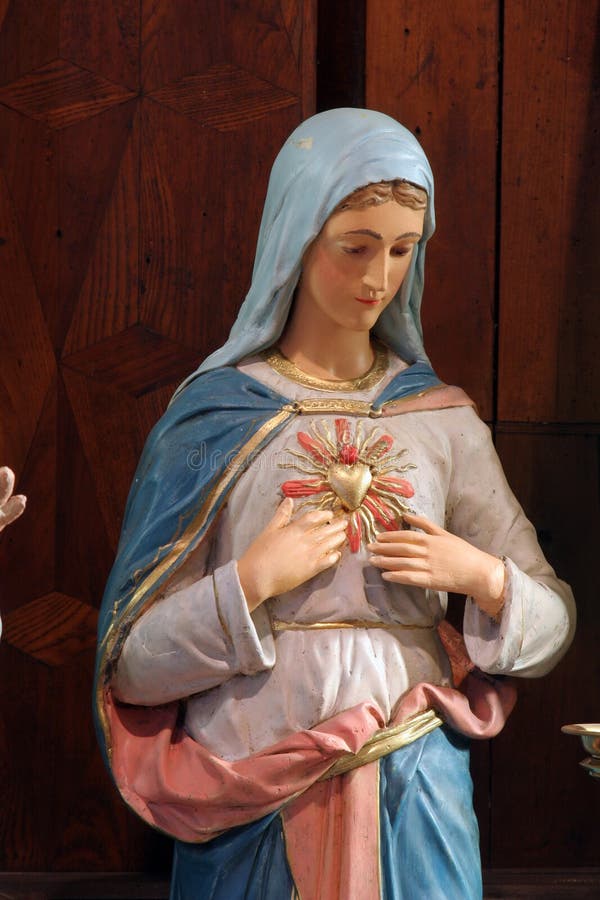 Immaculate Heart of Mary stock image. Image of mary, catholic - 91121545