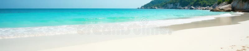 Immaculate White Sand, Gently Lapping Waves on a Thai Beach , Tropical ...