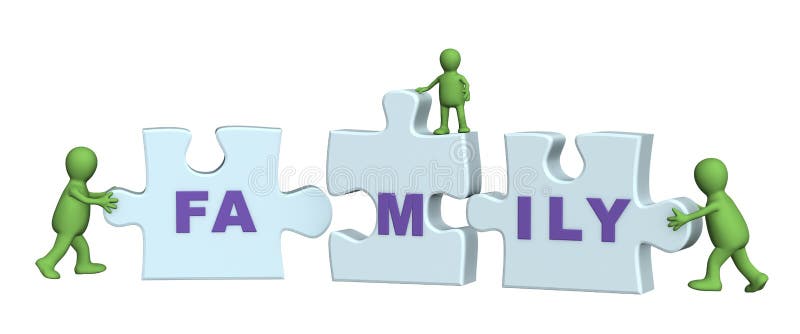 Immagine Concettuale - Famiglia Che Fa Un Puzzle Illustrazione di Stock ... Immagine Concettuale - Famiglia Che Fa Un Puzzle Illustrazione di Stock ...