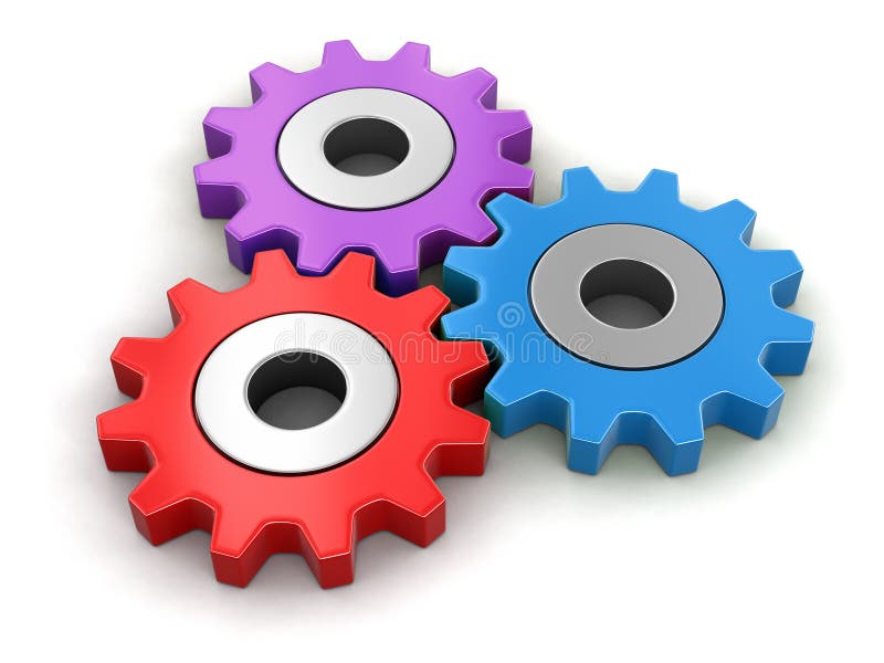 Immagine 3d Delle Ruote Dentate Illustrazione di Stock - Illustrazione ...