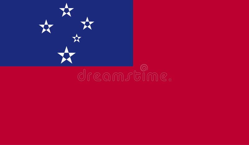 Immagine Della Bandiera Dei Samoa Illustrazione Vettoriale ...