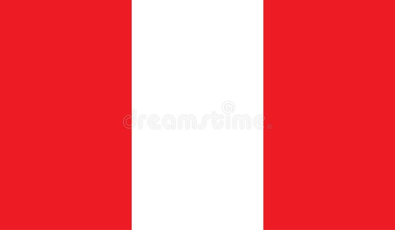 Simboli Stabiliti Della Bandiera Del Perù, Bandiera Nel Cuore Vettore ...