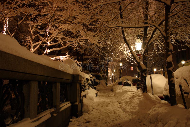 Immagine Di Riserva Dell'inverno Di Boston, Boston, U.S.a. Immagine ...