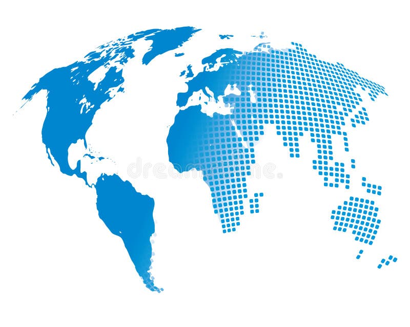 Immagine Stilizzata Della Mappa Di Mondo Illustrazione Vettoriale ...