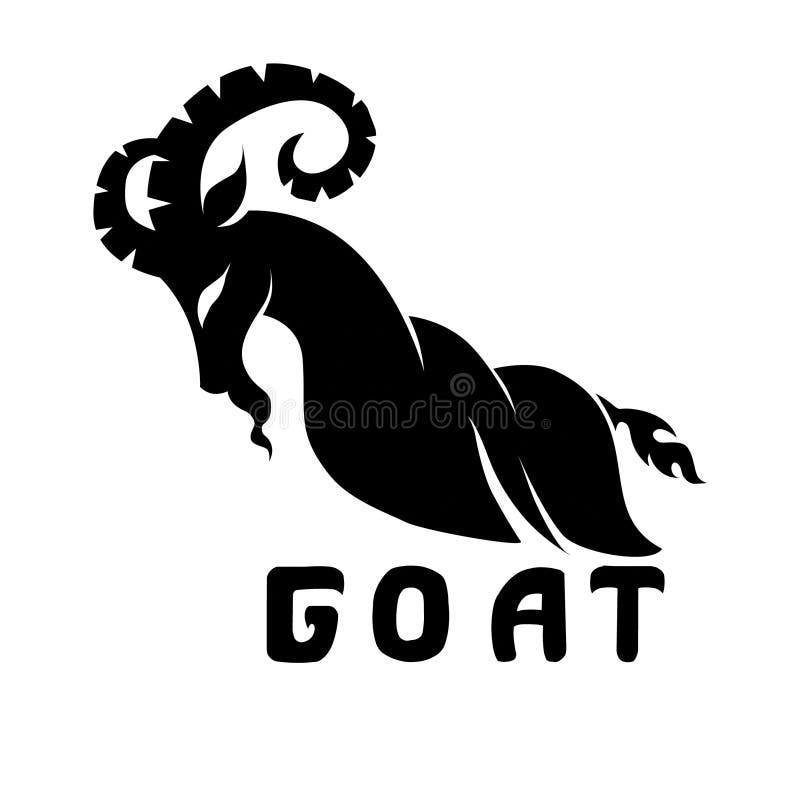 Immagine Stilizzata Di Una Siluetta Della Capra Illustrazione ...
