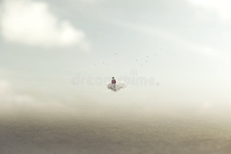 Immagine Surreale Di Una Donna Che Viaggia Su Una Nuvola Fotografia ... Immagine Surreale Di Una Donna Che Viaggia Su Una Nuvola Fotografia ...