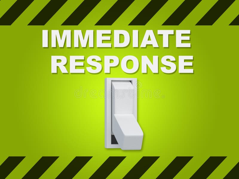 Immediate Response concept stock illustration. Illustration of quick ...