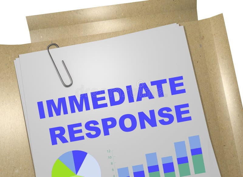 Immediate Response concept stock illustration. Illustration of document ...