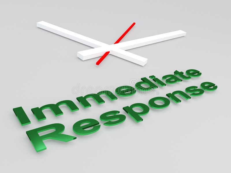 Immediate Response concept stock illustration. Illustration of ...