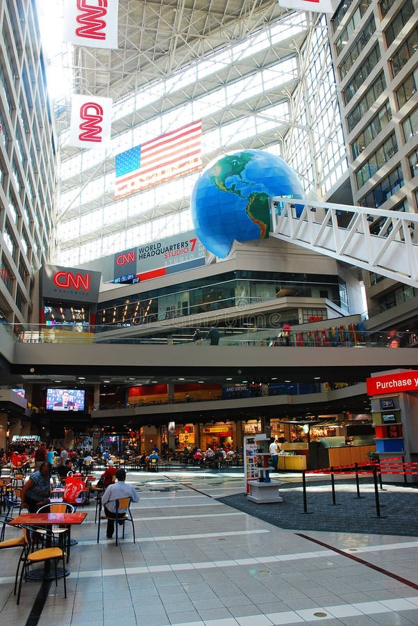The Immense Atrium of the CNN Tower, Atlanta Editorial Photo - Image of ...