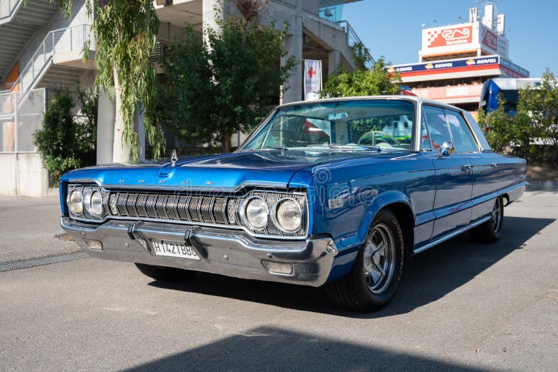 Immense Blue Classic American Car Dodge Polara. Editorial Photography ...