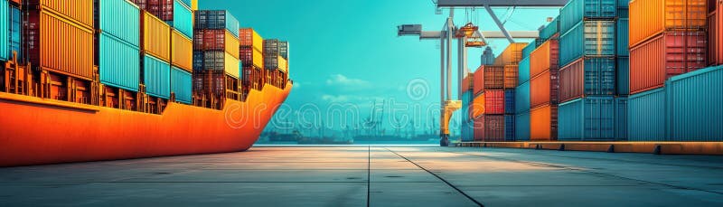 Immense Container Ship Dominates Ocean Horizon, Glimpse into Global ...