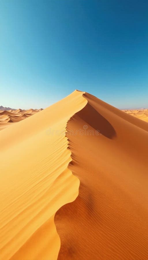 Immense Sand Dune, Sweeping Across the Desert Floor, Sand, Immense ...