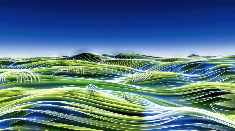 Immerse in a Captivating Digital Realm Where Dynamic Lines and Numbers ...