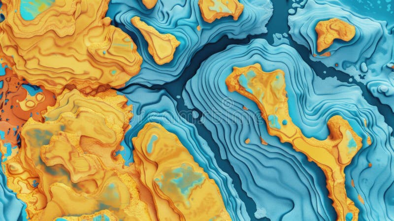 Immerse in a Contour Line Map-like Geological Abstract Background ...