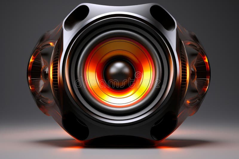 Immerse in Crystal Clear Sound with Audio Speakers. Stock Illustration ...