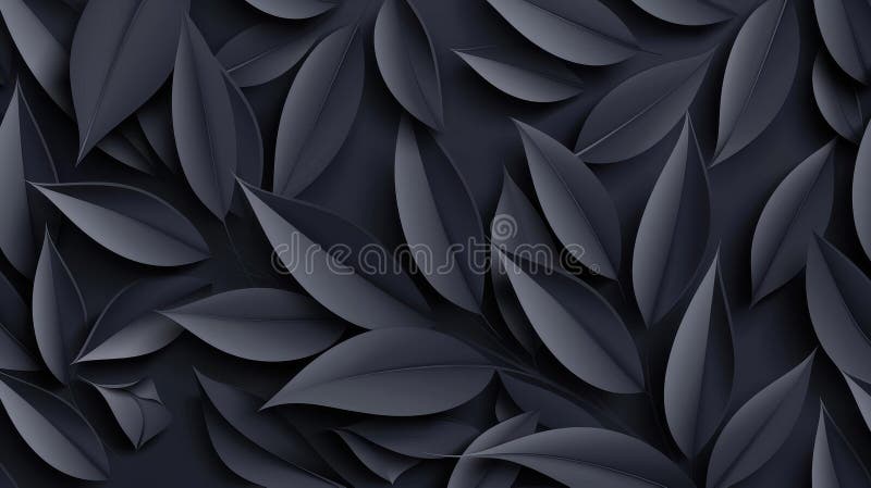 Immerse in a Dark, Moody Seamless Pattern of almost Black Leaves ...