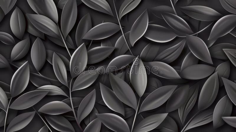 Immerse in a Dark, Moody Seamless Pattern of almost Black Leaves ...