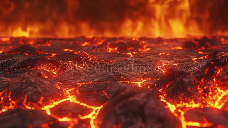 Immerse in the Intense Heat with a Hot Magma Background, a Fiery and ...