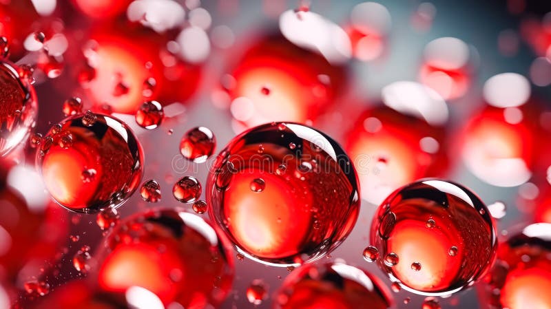 Immerse in the Intensity of a Red Drops Abstract Background. Stock ...