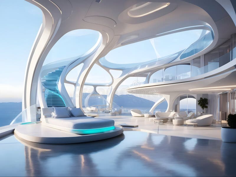 Immerse in Tomorrow S Comfort: the Hotel of the Future Stock Image ...