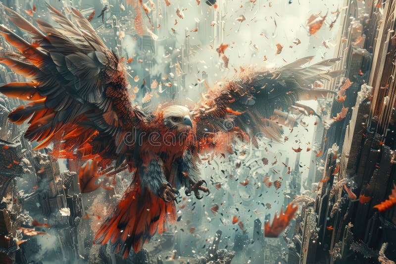 Immerse the Viewer in a Dynamic Clash of Birdseye View Cryptocurrency ...