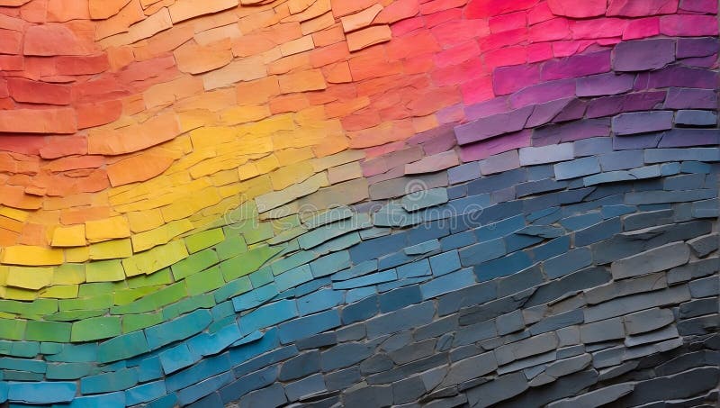 Slate Spectrum: Rainbow Gradient Symphony. AI Generate Stock ...